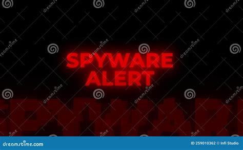 Spyware Alert Red Warning Error Alert Computer Virus Alert Hacking