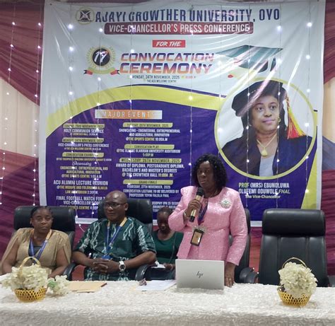 Ajayi Crowther University To Graduate 3633 Students At 17th