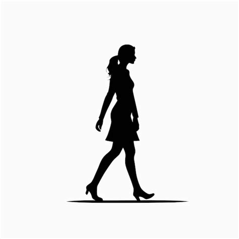 Walking Silhouette Woman Vectors And Illustrations For Free Download