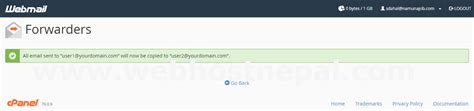 How To Create Email Forwarder In Cpanel Using Webmail Webhostnepal