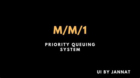 mm1 priority queuing model youtube