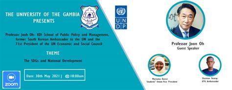 Sdg Lecture Series University Of The Gambia