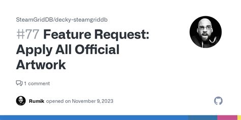 Feature Request Apply All Official Artwork Issue SteamGridDB Decky Steamgriddb GitHub