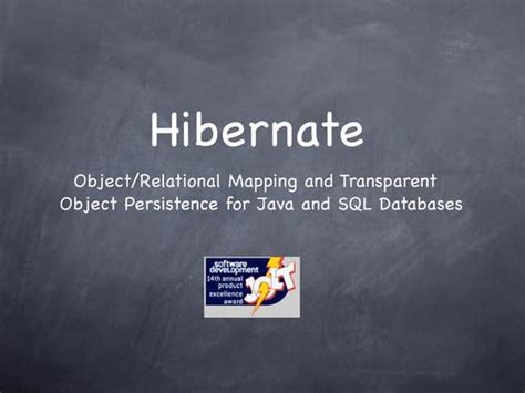 Hibernate Ppt Databases Computer Software And Applications