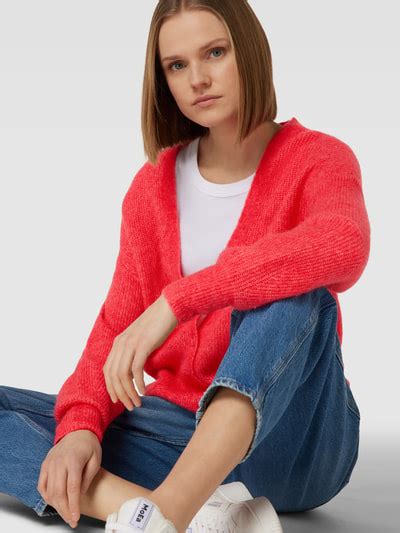 Mos Mosh Cardigan Mit V Ausschnitt Modell Thora Hellrot Online Kaufen