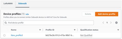 使用原廠支援建立裝置設定檔 Aws Iot Wireless