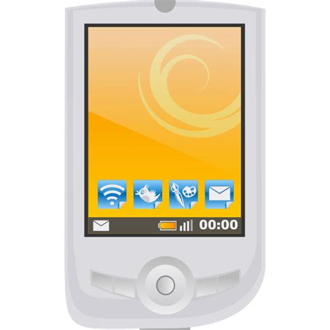 modern pda with apps vector image free svg