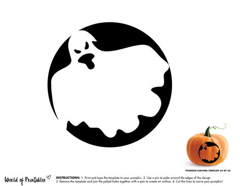 Ghost Free Pumpkin Stencil Pumpkin Pattern Pumpkin Template Jack O Lantern Stencil R