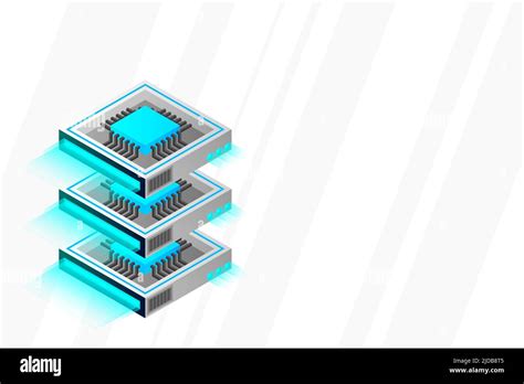 quantum computer large data processing server room artificial intelligence data base concept