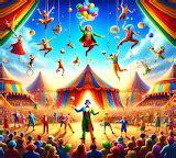Circus Clowns And Acrobats [online Jigsaw Puzzle]