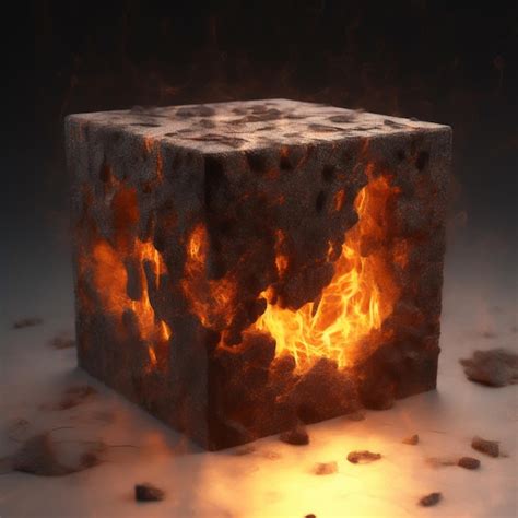 Premium AI Image A Cube Of Fire Has A Fire In It And The Words Fire On It