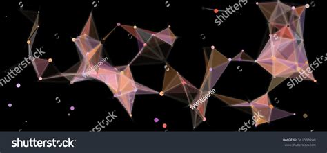 Vector Illustration Abstract Plexus Structure Forming Stock Vector