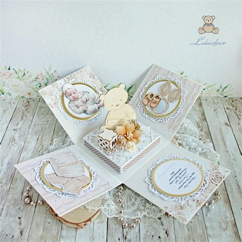 Exploding Box Na Chrzest Roczek Narodziny Waiting Gotowy ღ Art Madampl