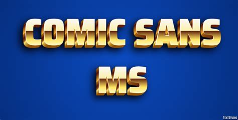 comic sans ms text effect and logo design font