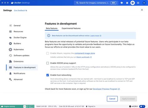 Docker Desktop Release 4 29 Docker Socket Mount Permissions In Eci Advanced Error Management