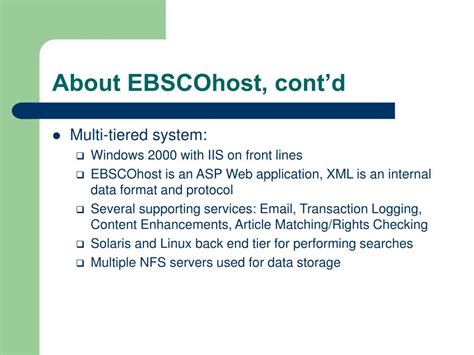 Ppt Shibboleth Ebscohost Implementation Powerpoint Presentation