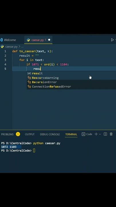 Шифр Цезаря на Python за 30 секунд Shorts Short Youtube