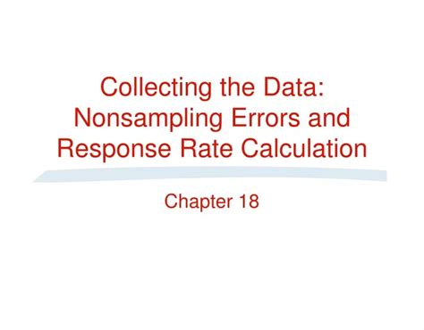 Ppt Analyzing Nonsampling Errors In Response Rate Calculation