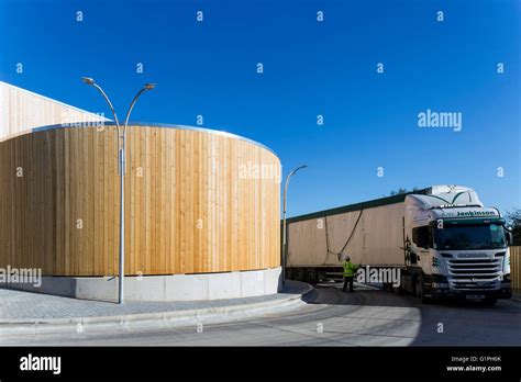 Curved Timber Cladding Of Recycling Halls And Transfer Of Recycable Goods Bridport Recycling