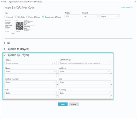 swiss invoice qr code