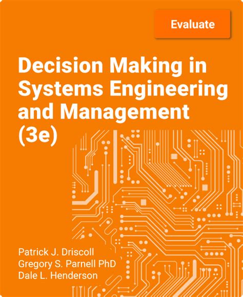 Decision Making In Systems Engineering And Management 3rd Edition Zybooks