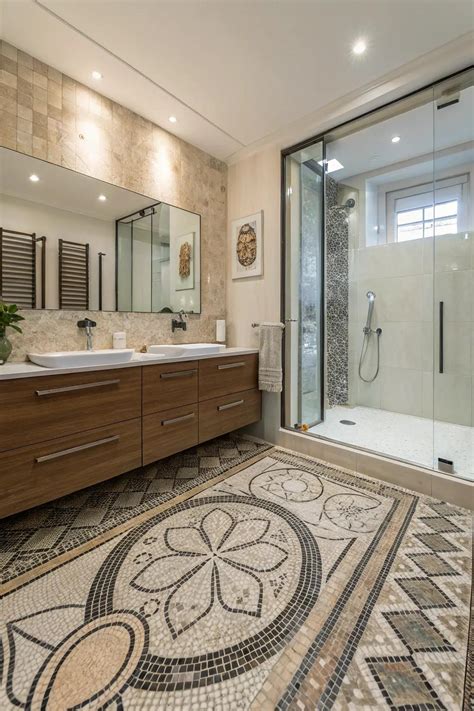16 Stunning Mosaic Floor Tile Ideas For Bathrooms