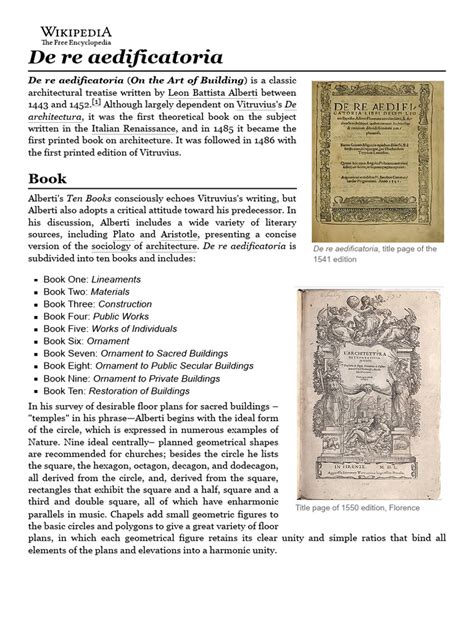 De Re Aedificatoria Pdf