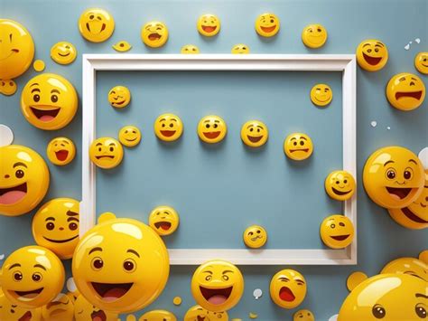 Premium Ai Image Embrace Joy Fun 3d Yellow Emoticon Faces On Isolated White Background