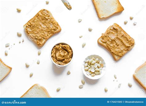 Peanut Butter Sandwich Stock Image Image Of Delicious 176421505