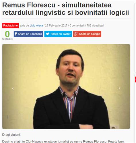 Preşedintele Appc Cluj Remus Florescu A Obţinut O Primă Victorie în Procesul Cu Jurnalistul