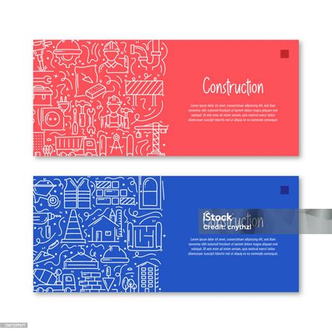 건설 및 건물 관련 개체 및 요소 손으로 그린 벡터 낙서 일러스트 레이션 컬렉션 다른 구성 및 건물 개체배너 템플릿 0명에 대한 스톡 벡터 아트 및 기타 이미지 Istock