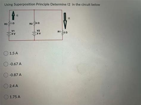 solved using superposition principle determine 12 in the