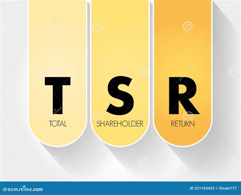 Tsr Total Shareholder Return Concept With Big Word Or Text And Team People With Modern Flat