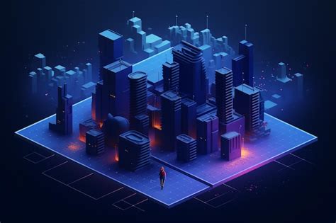 Premium Photo Isometric Data Illustration