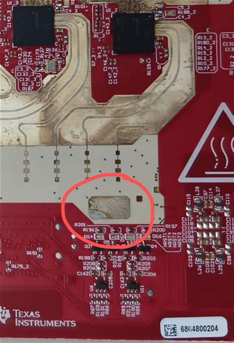 MMWCAS RF EVM Antenna Oxidation And Part Of Board Surface Fallen Off Sensors Forum Sensors