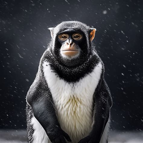 Hybrid Animal Monkey Penguin By Marbrure On Deviantart