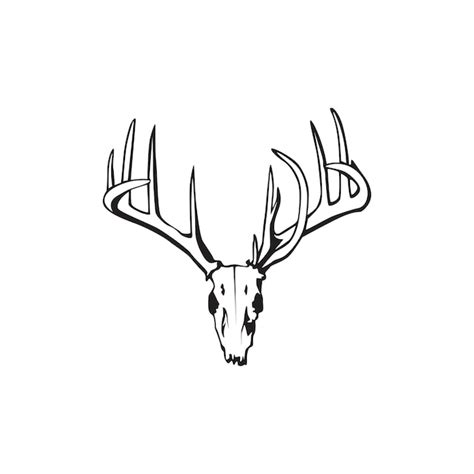 Buck Skull Logo Bow Hunter Decaldeer Skull Stickermule