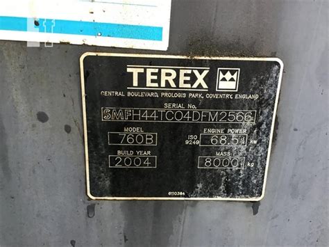 2004 Terex 760b Auctions Equipmentfacts