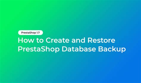 how to create and restore prestashop database backup hiddentechies