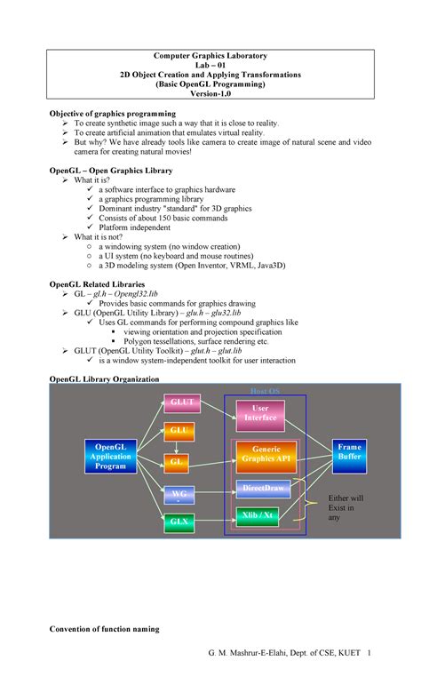 Lab Manual Computer Graphics Laboratory Lab D Object Creation And Applying Studocu