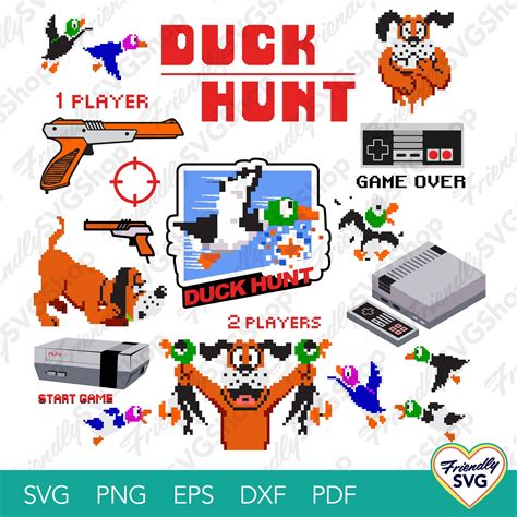 Duck Hunt Retro Video Game Vector Artwork Etsy