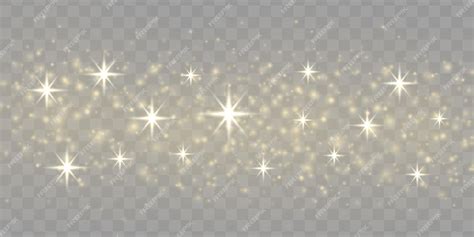 스파클 스파클링 매직 더스트 입자 Bokeh 효과 노란색 스파크 별 광택 플래시 골드 라이트 벡터 프리미엄 벡터