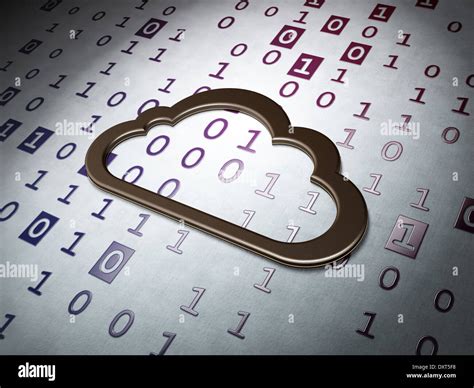 Cloud Computing Concept Cloud On Binary Code Background Stock Photo Alamy
