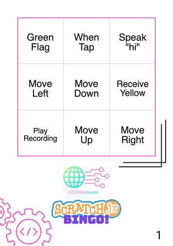 Scratch Jr Bingo Cards Beginner And Intermediate Teaching Resources