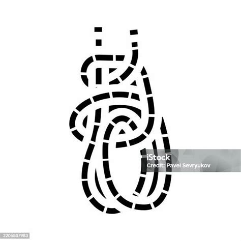 앵커 히치 어부 매듭 글리프 아이콘 벡터 일러스트 레이 션 남자 어부에 대한 스톡 벡터 아트 및 기타 이미지 남자 어부 매듭 묶기 목재 건축자재 Istock