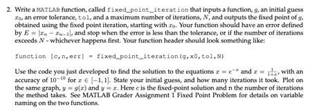 2 Write A Matlab Function Called