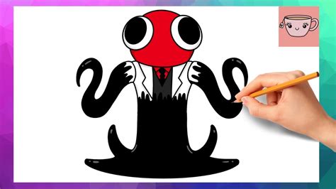How To Draw Corrupted Red Rainbow Friends Gametoons Drawing