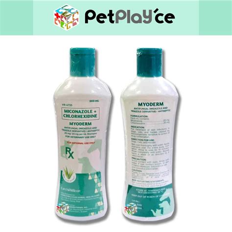 Myoderm Shampoo For Dogs And Cats Liquid 200ml Cani Meds Shopee