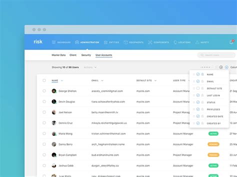 Data Grid Table by João Magalhães on Dribbble Data Dashboard Dashboard Design Grid Design App