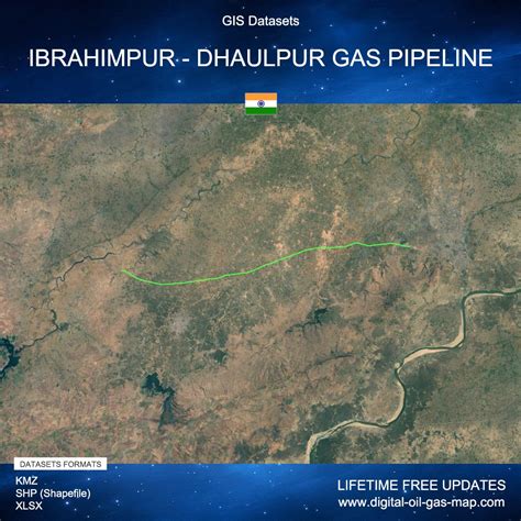 GIS Datasets Of Ibrahimpur Dhaulpur Gas Pipeline Pipeline Route Receive Terminal